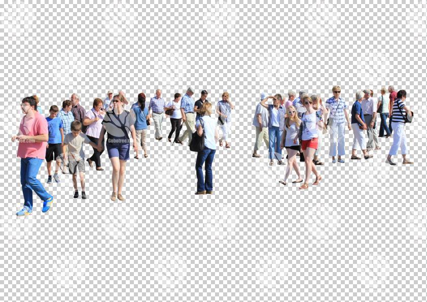 Gobotree - cut-out of Caucasian teenager group-of walking