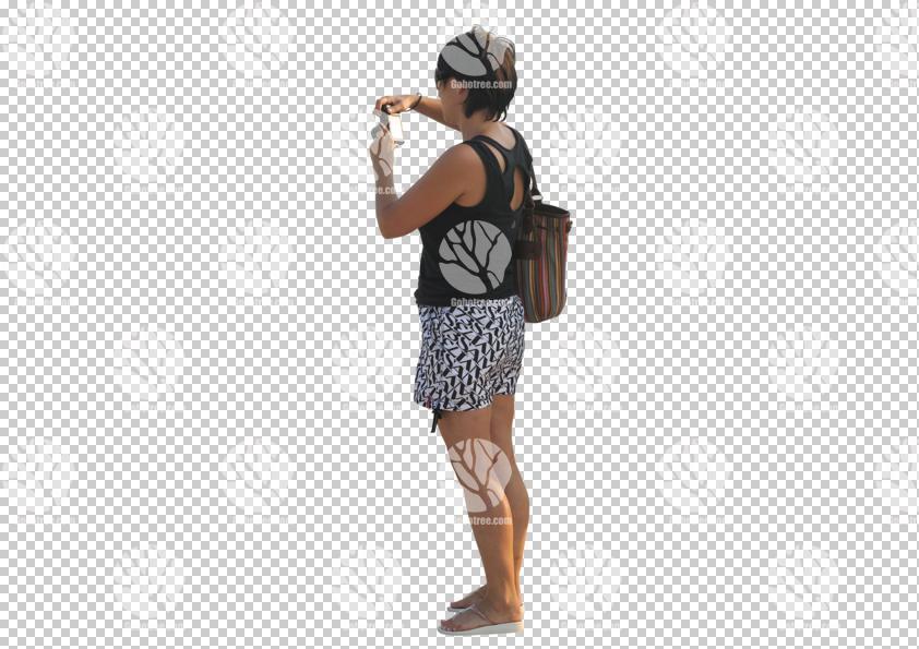 Gobotree - cut-out of Caucasian standing filming